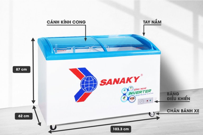Tổng hợp kích thước tủ đông Sanaky bán chạy nhất 2023 - Sanaky Việt Nam